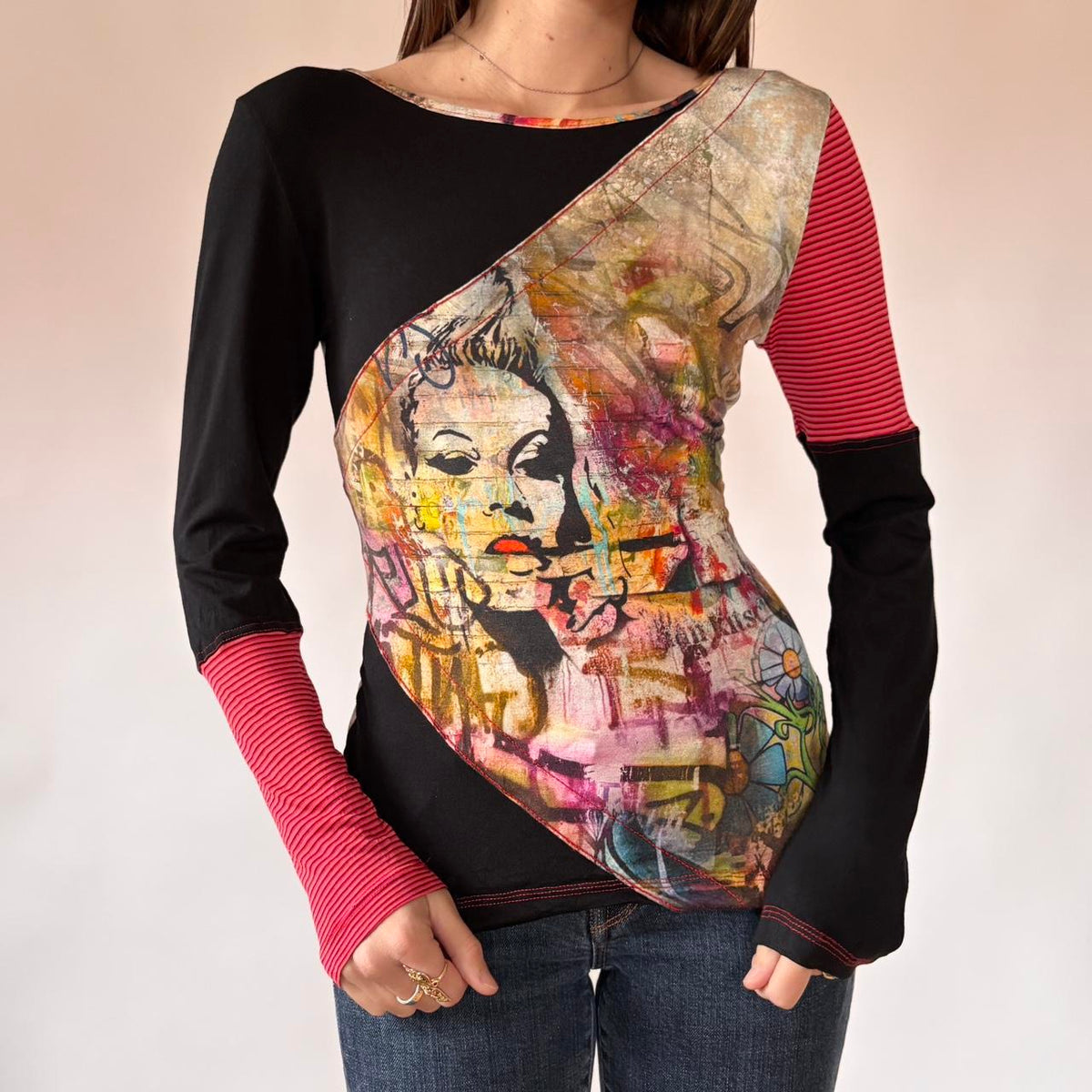 Y2K Paul Brial Graphic Top (M) – Hazy Vintage